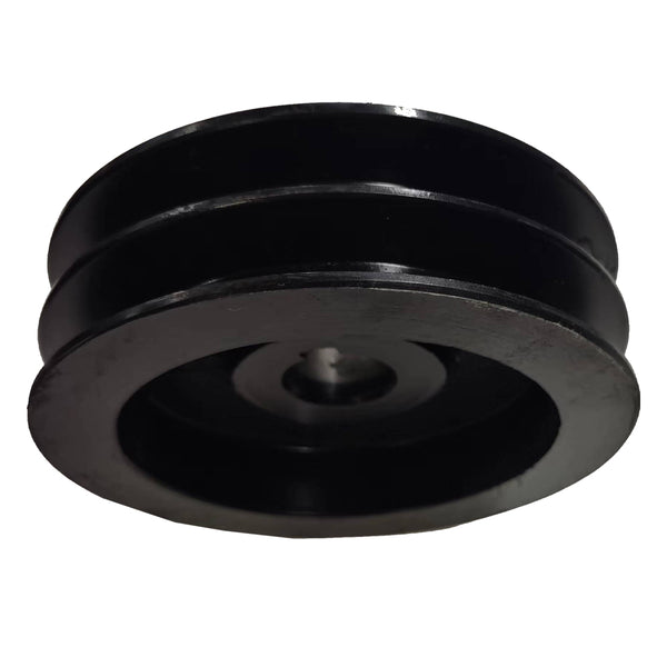 WALLEMAC SG15-PL Dual Groove Pulley 25mm Bore Cast Iron V-Belt Pulley ...